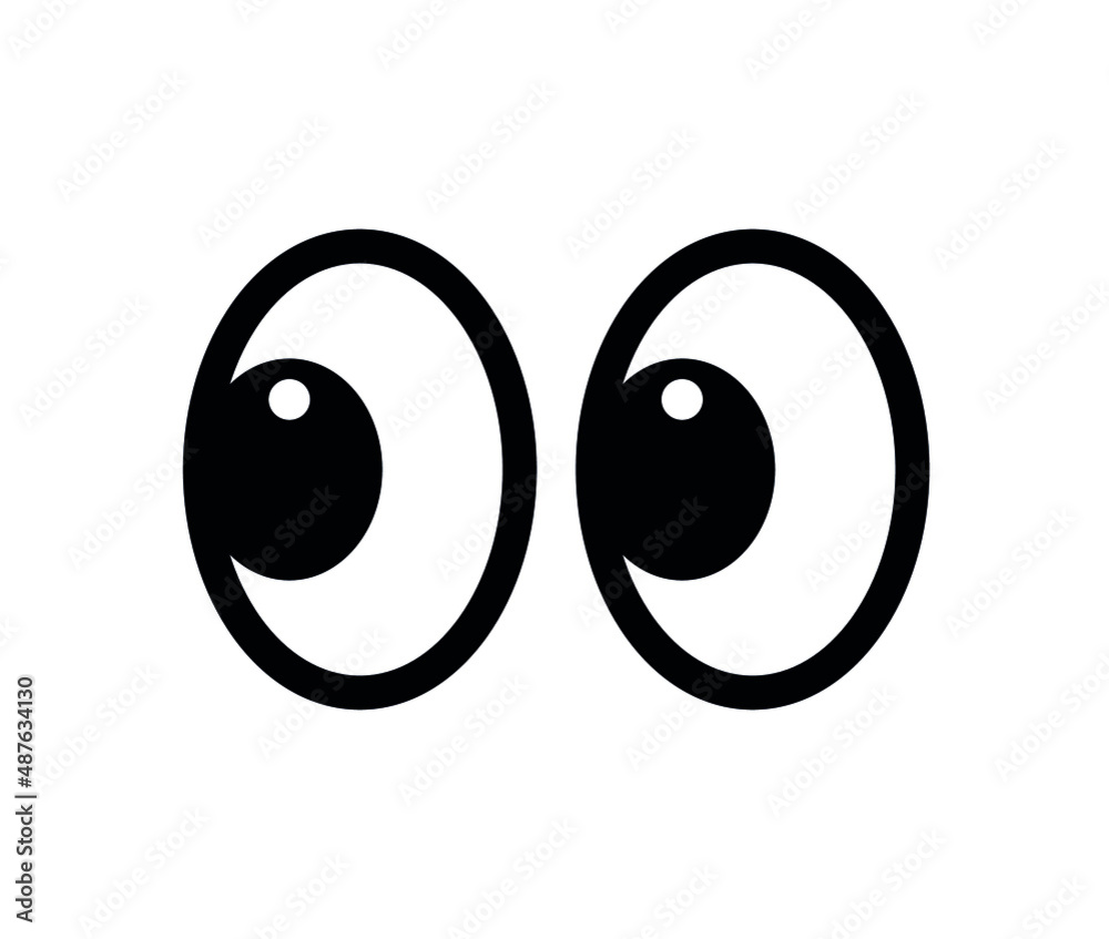 Smile eyes look away. Emoji. A sticker for a chat message. Isolated ...