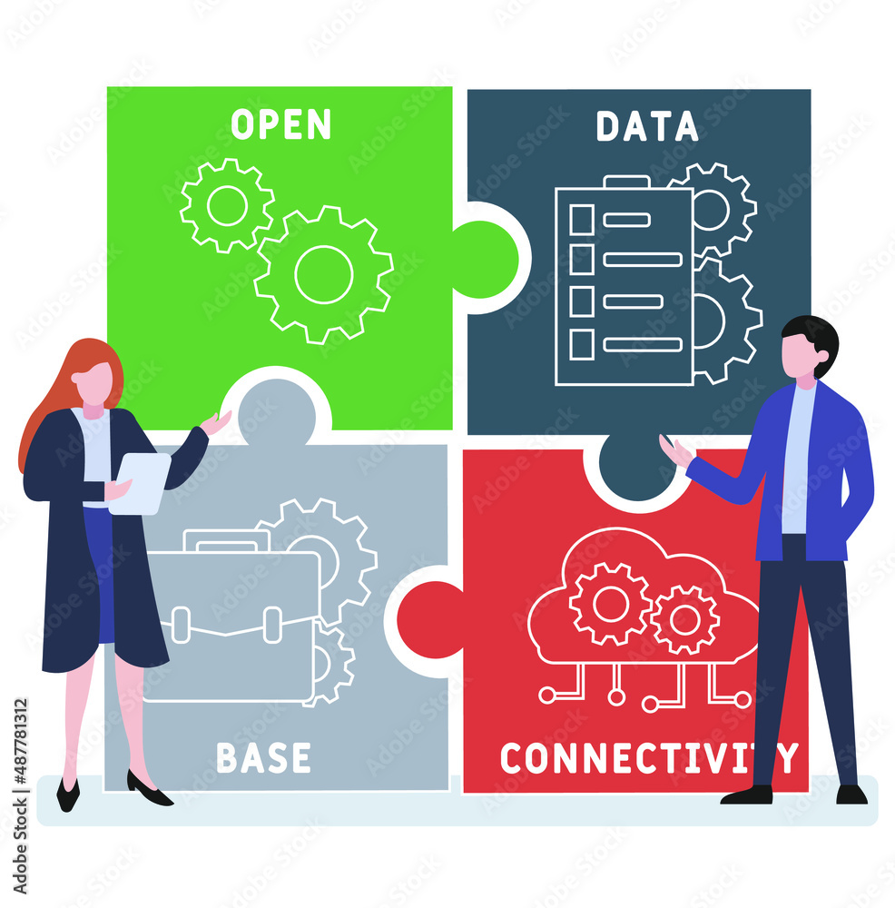 ODBC - Open Database Connectivity acronym. business concept background ...