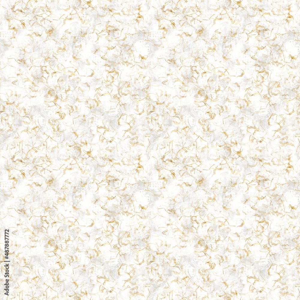 Handmade white gold metallic rice sprinkles paper texture. Seamless ...