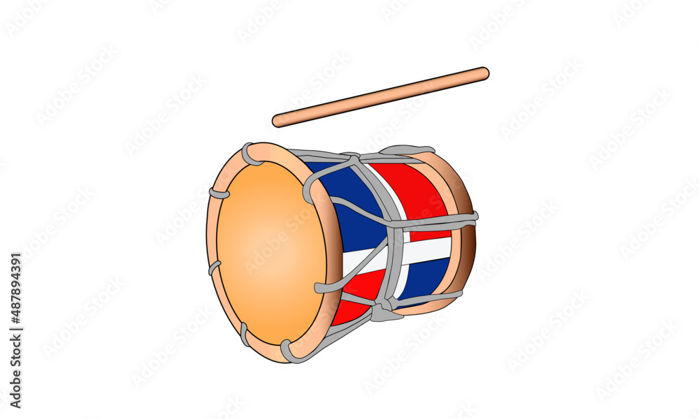 Tambora Dominicana, dominican's drum Stock Vector | Adobe Stock
