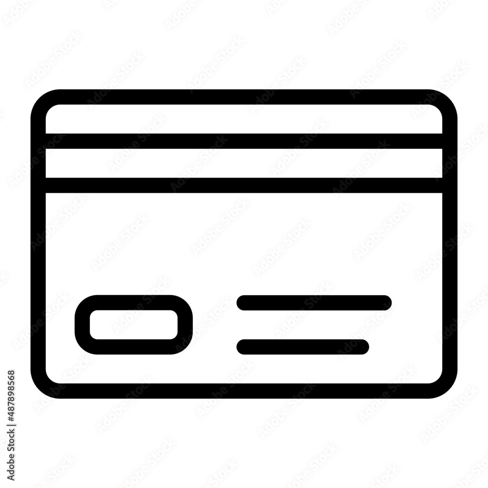 Vetor credit card outline icon do Stock | Adobe Stock