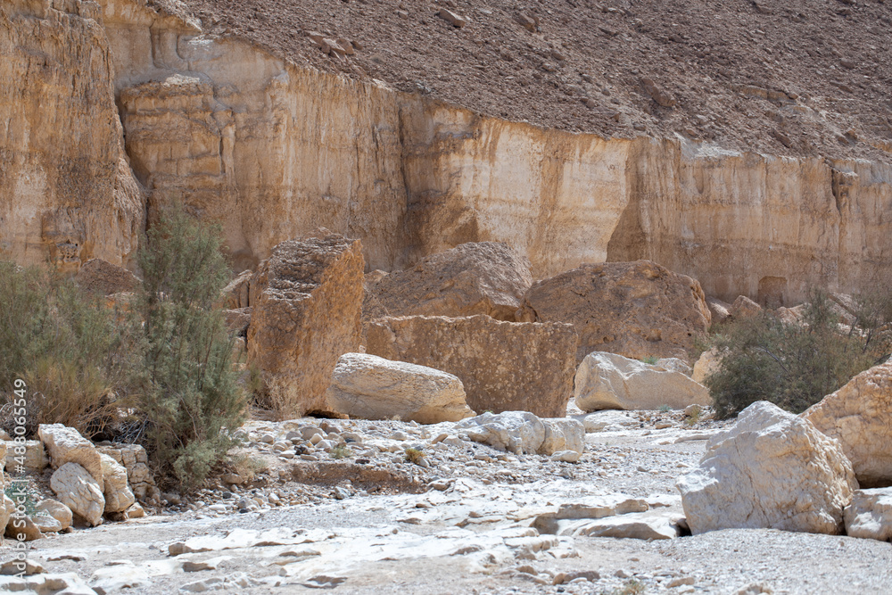Mountains, rocks and hills of Judean desert in Israel, Middle East ...