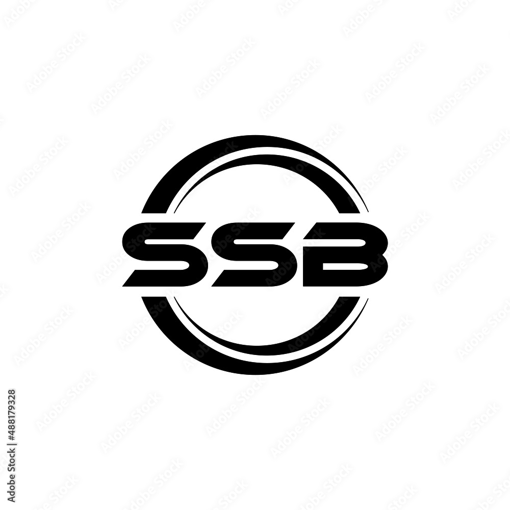 SSB letter logo design with white background in illustrator, vector ...