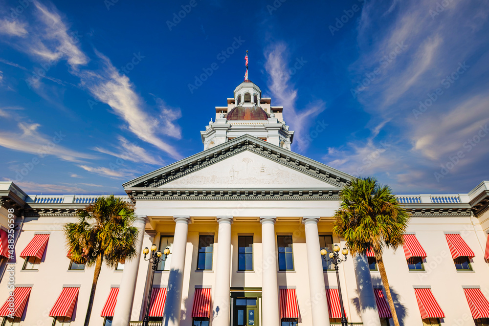 Facade of Florida State Capitol building in Tallahassee Stock Photo ...