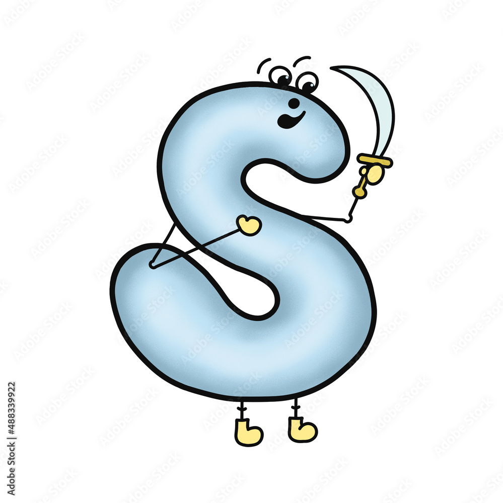 ABC letter S. Preschool Learning English Alphabet Capital Letters ...