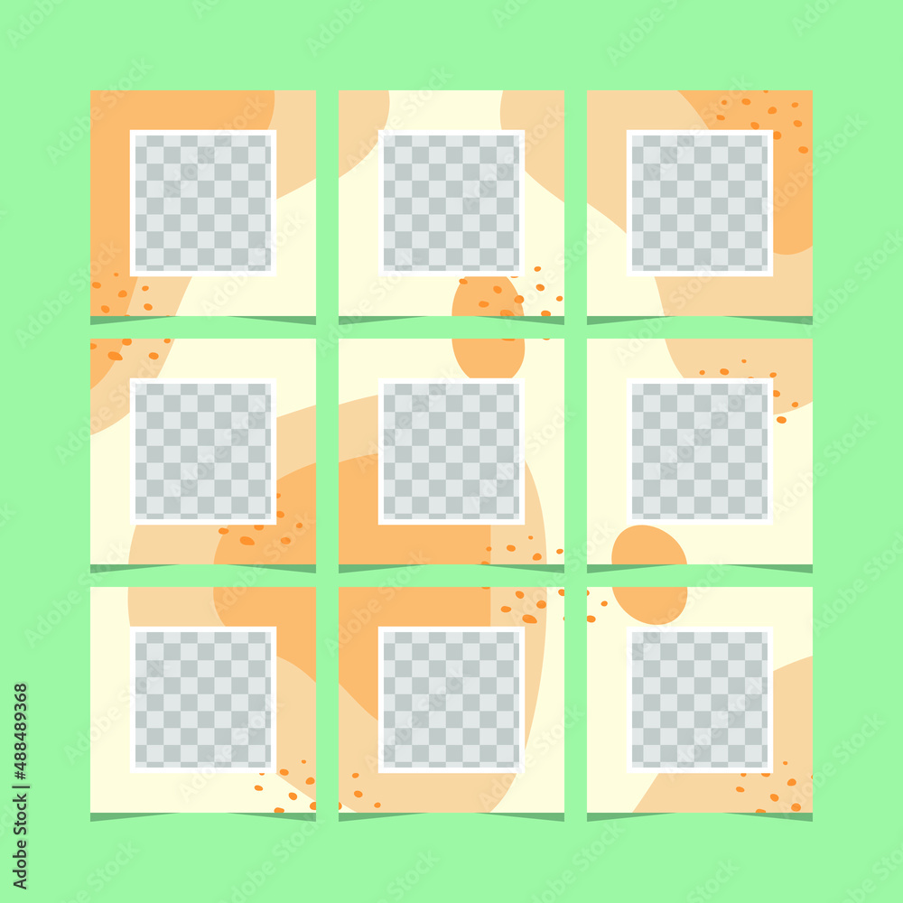 Seamless puzzle abstract shapes for social media instagram post ...