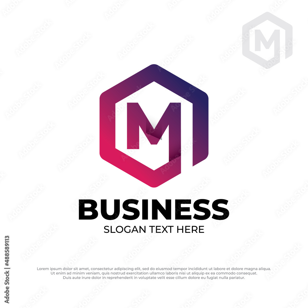 Capital letter M illustration concept, Minimal modern alphabet fonts ...