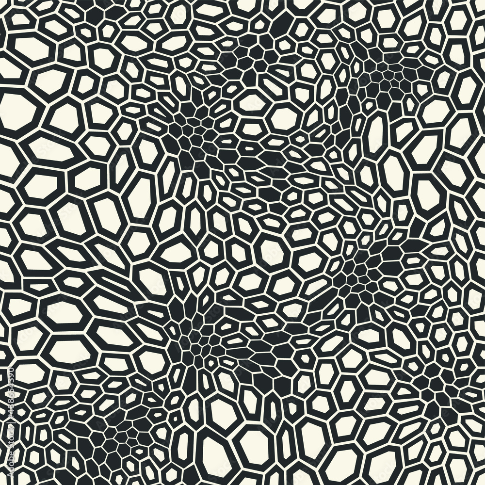 Hexagonal scales camouflage geometric seamless pattern texture ...