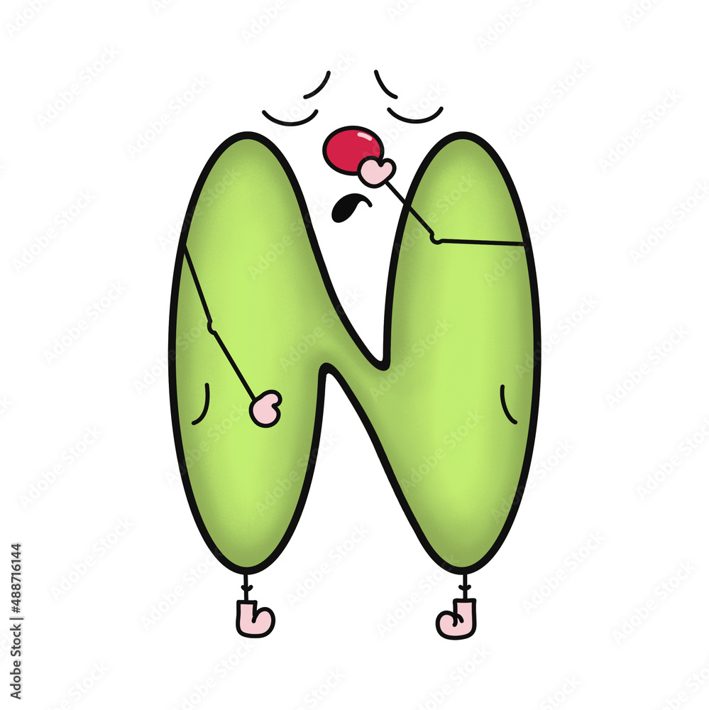 ABC letter N. Preschool Learning English Alphabet Capital Letters ...