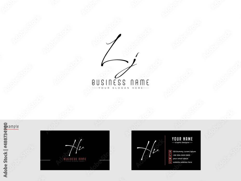 Modern Signature LJ Logo Icon, Initial Lettering Lj Signature Logo or ...