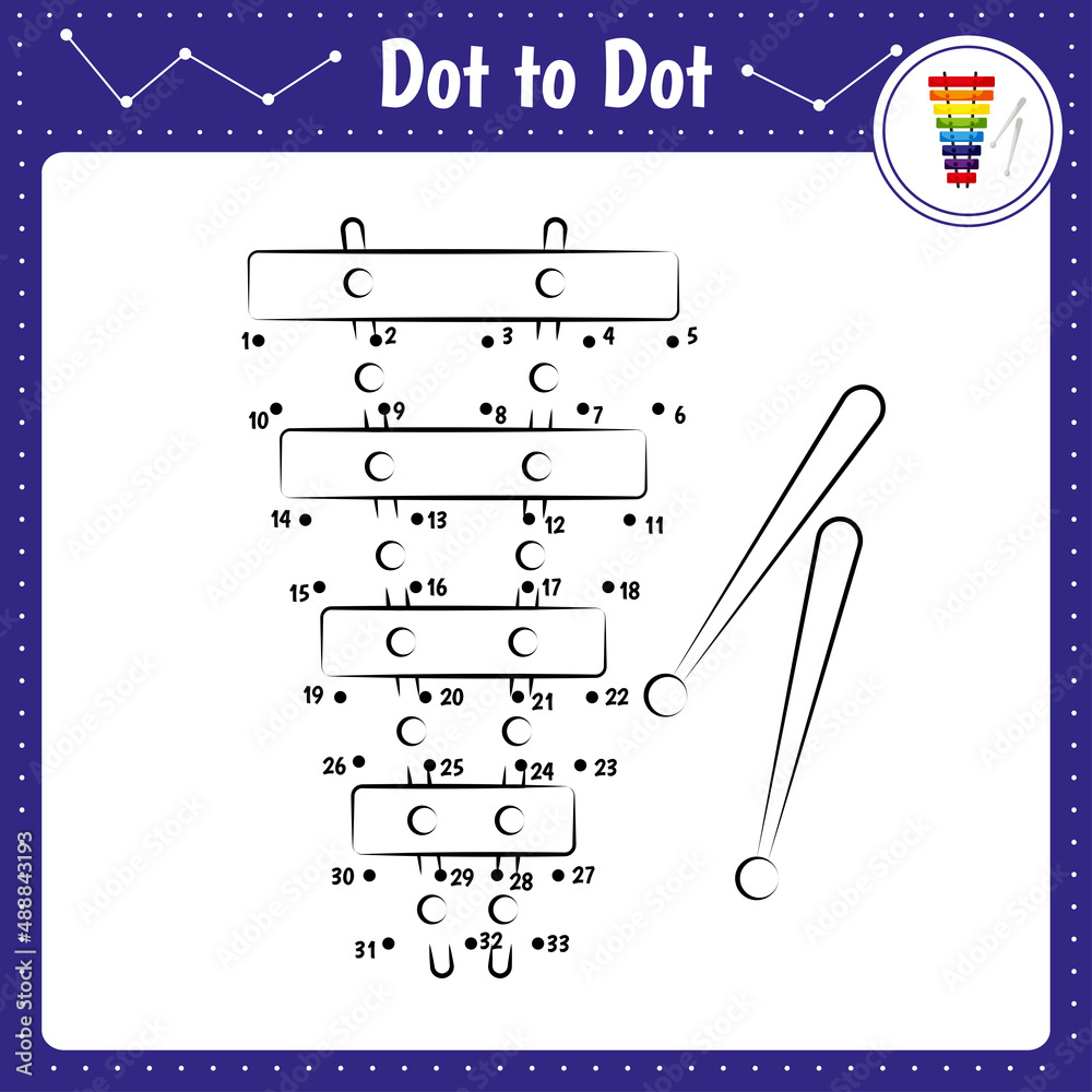 Connect the dots. Dot to dot educational game. Vector Illustration ...