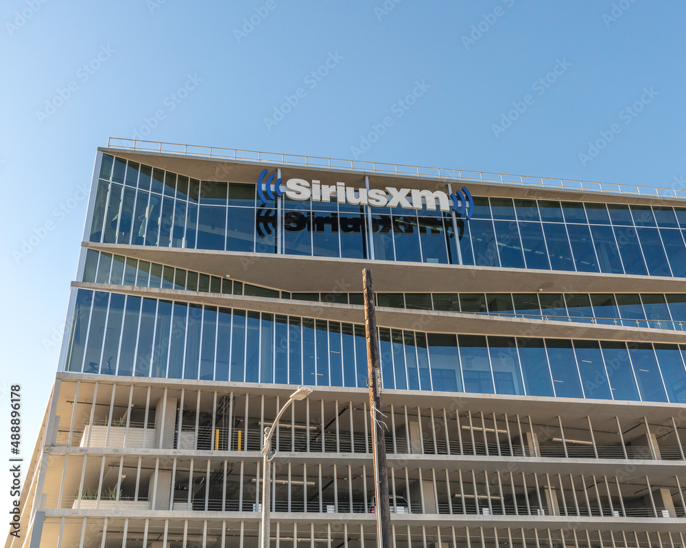 Los Angeles, CA, USA - February 18, 2022: Exterior of Sirius XM west ...