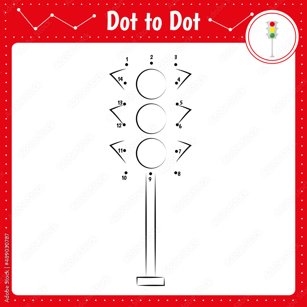 Educational game for preschool children. Vector illustration. Connect ...