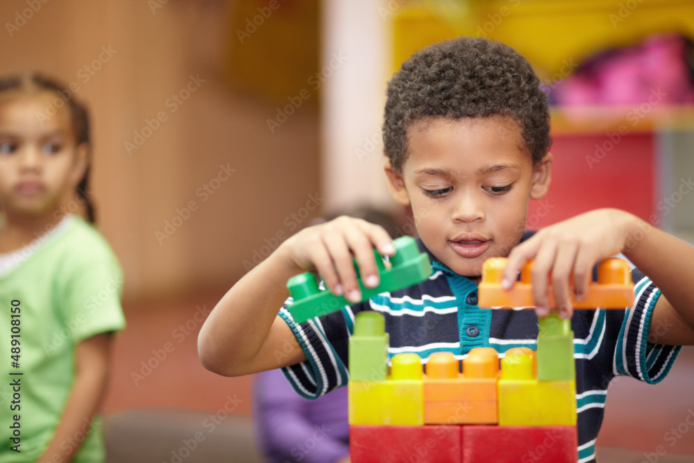 The building blocks of my future. An interested pre-school child ...