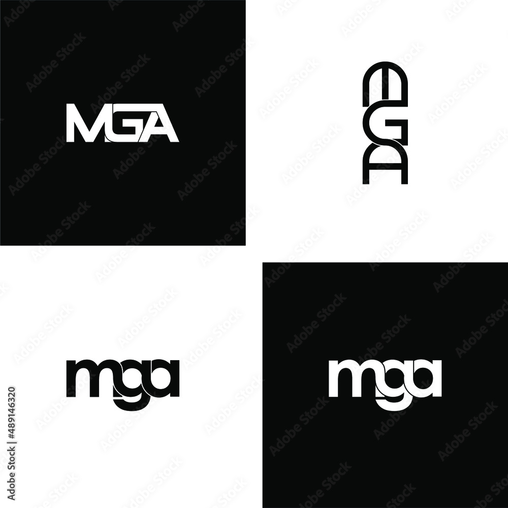 mga letter original monogram logo design set Stock Vector | Adobe Stock