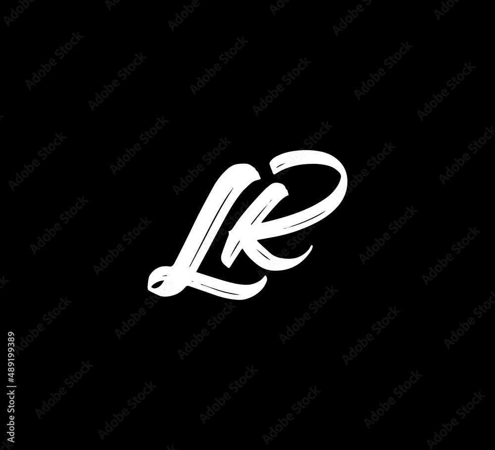 White Vector Letters Logo Brush Handlettering Calligraphy Style In ...