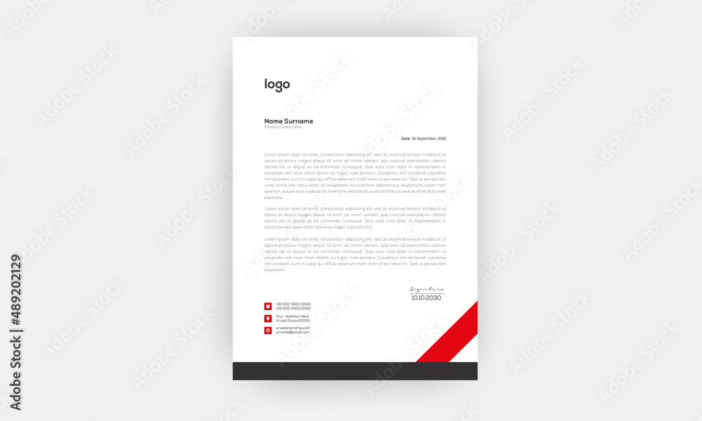 Simple creative modern letter head templates for your project design,a4 ...