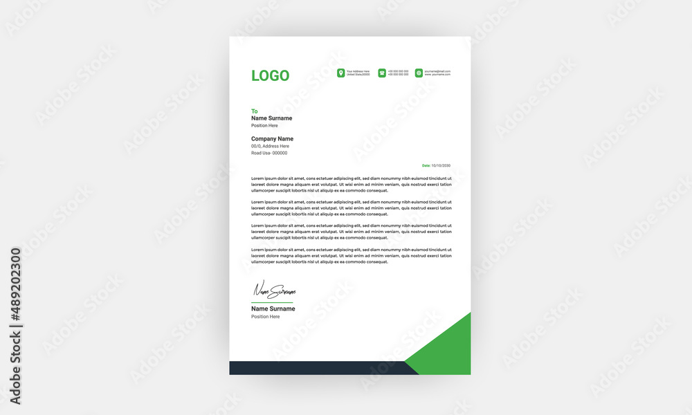 Simple creative modern letter head templates for your project design,a4 ...