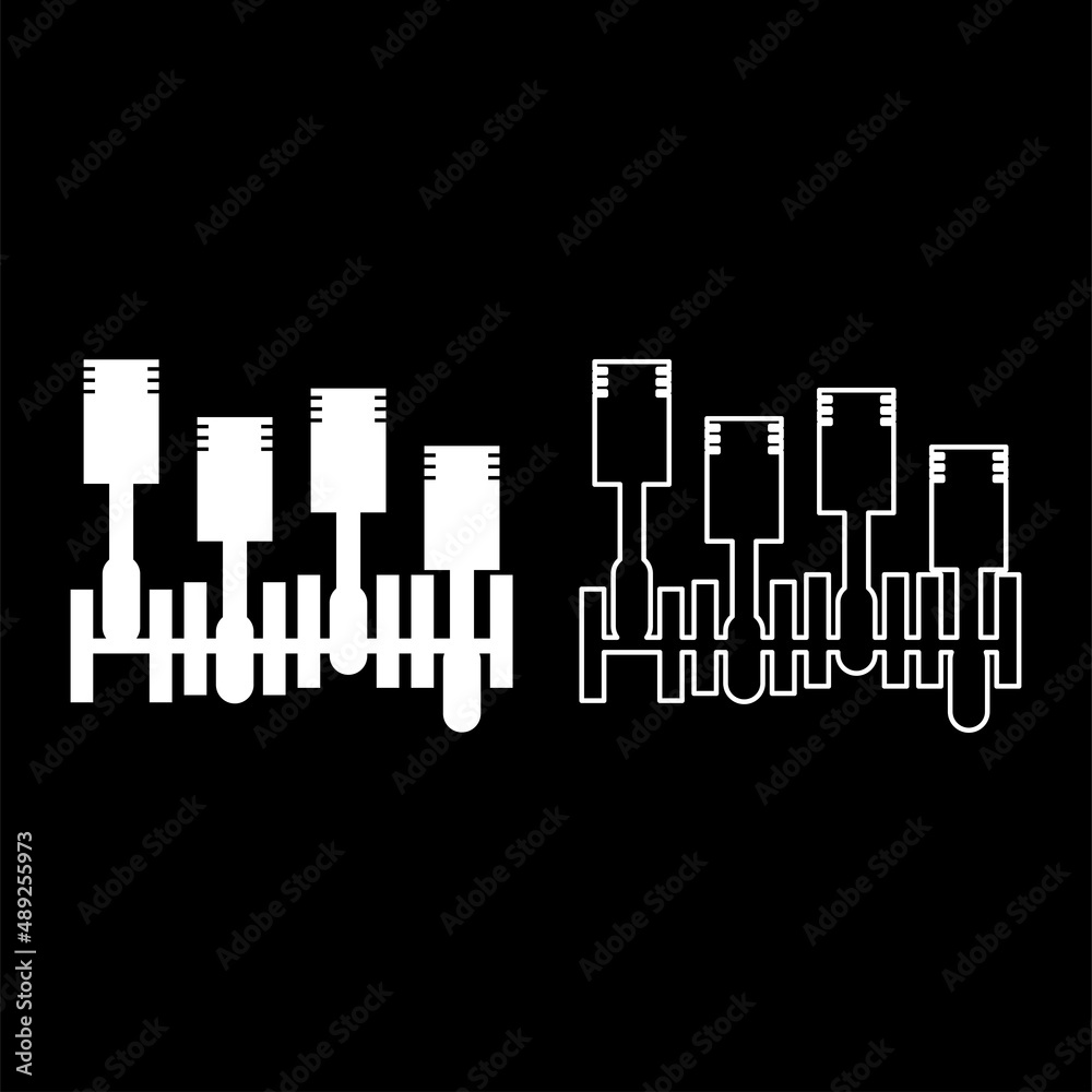 Crankshaft motor cylinder block piston internal combustion engine car ...