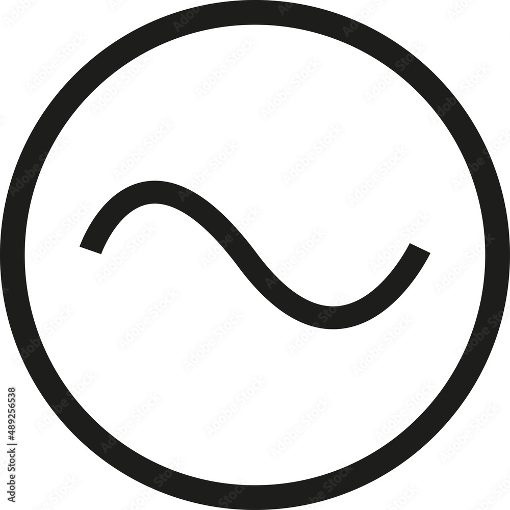 Ac supply sign. Electrical signs and symbols. Stock Vector | Adobe Stock