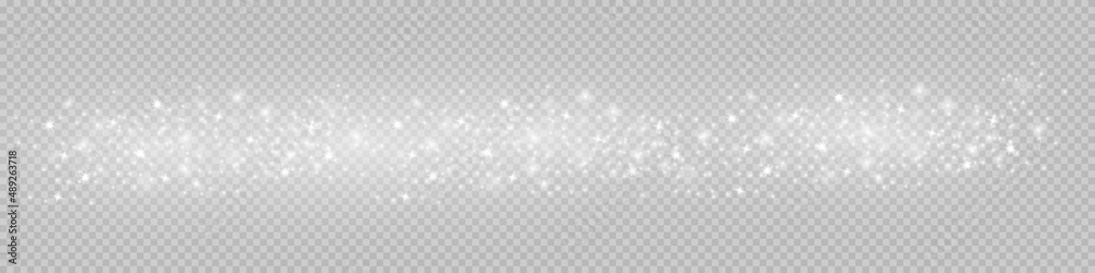 Abstract sparkling glitter texture. Shiny particle effect. Silver glittering space star dust ...