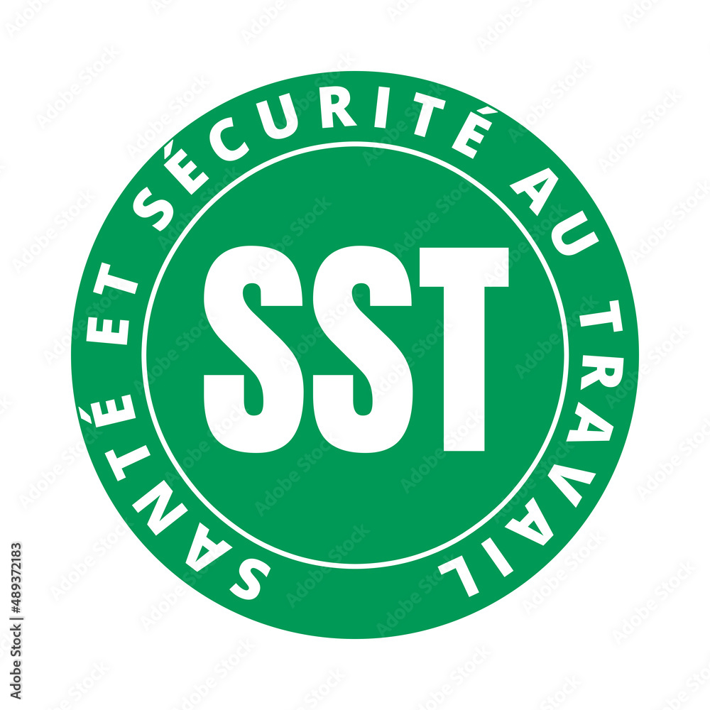 Symbole SST santé et sécurité au travail Stock Illustration | Adobe Stock