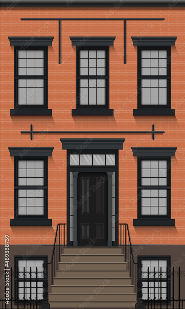 Apartment front view - Vector Illustration Stock Vector | Adobe Stock