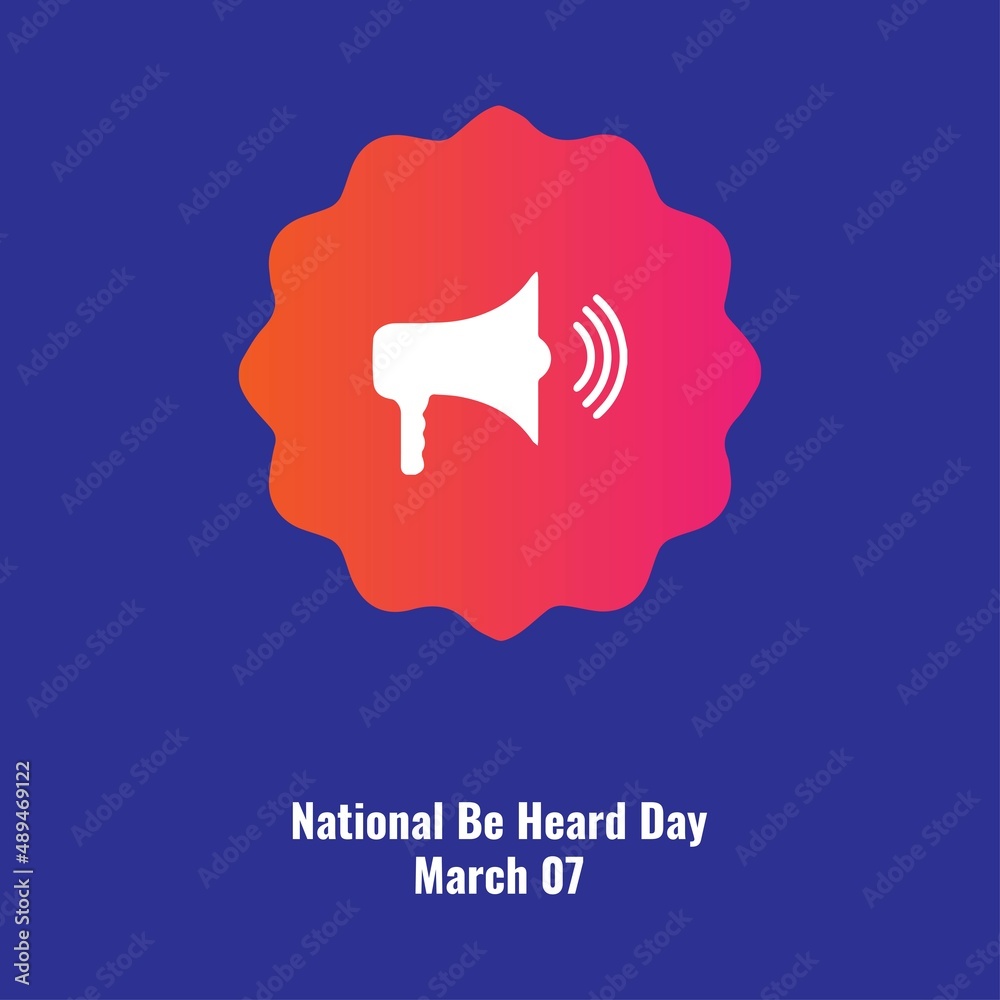Loudspeaker Icon, National Be Heard Day design concept, suitable for ...