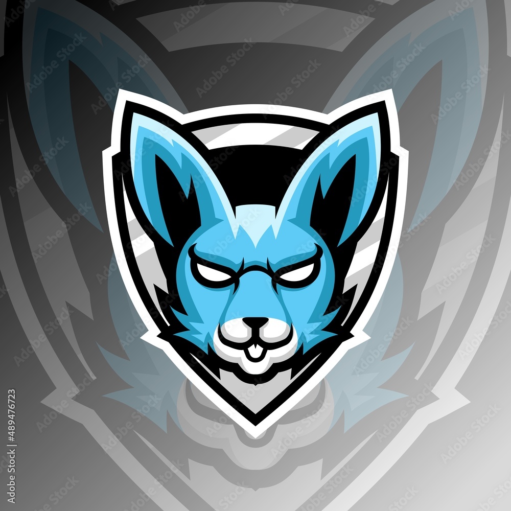 vector graphics illustration of a rabbit in esport logo style. perfect ...