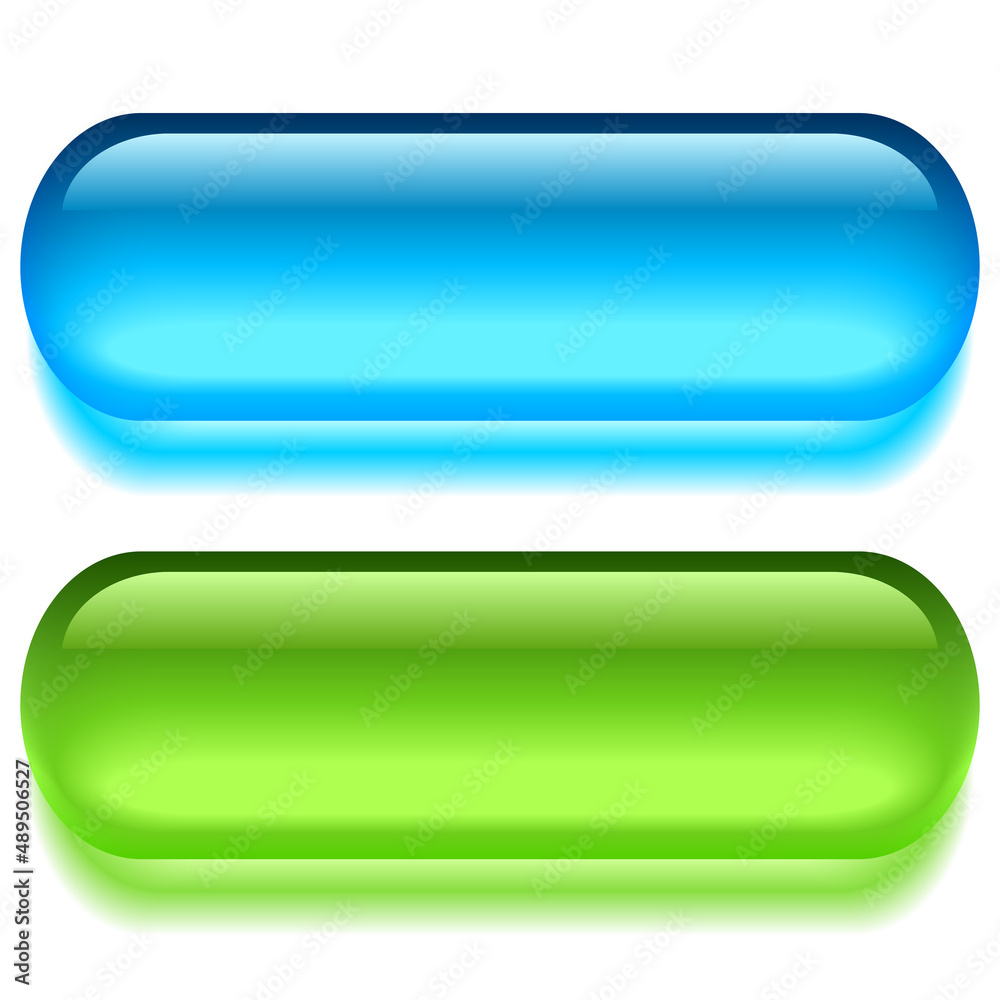 Rounded gel neon buttons, vector design element Stock Vector | Adobe Stock