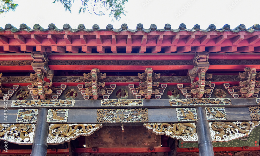 Local close-up of ancient Chinese Temples Stock Photo | Adobe Stock