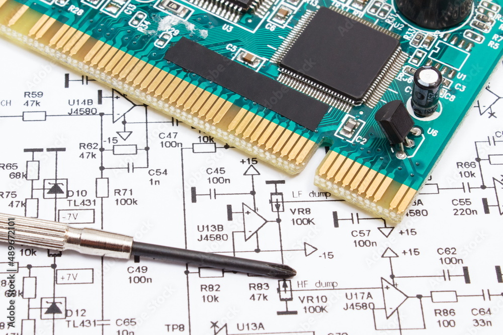 Printed circuit board, precision tools and diagram of electronics ...