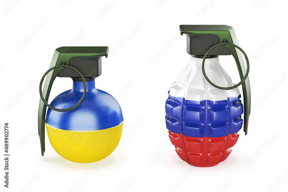 Concept image symbolising the conflict between Ukraine and Russia ...
