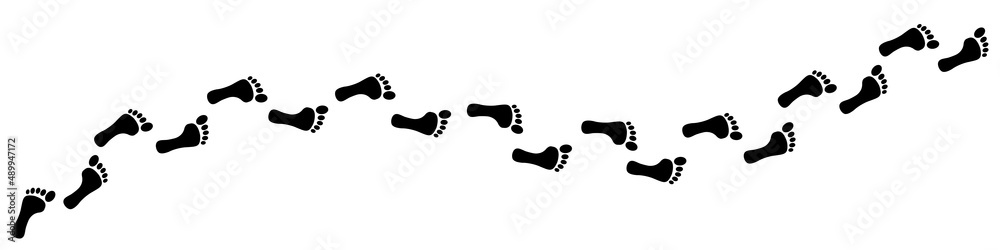 nvis24 NewVectorIllustrationSign nvis - foot prints - barefoot vector ...