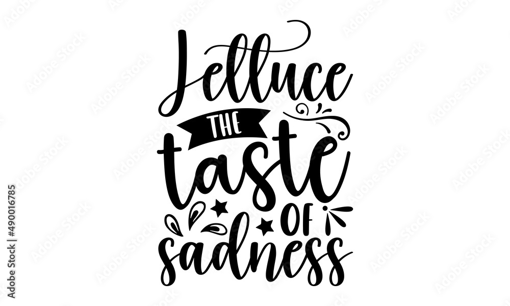 Lettuce the taste of sadness - Food Drink t shirt design, Hand drawn ...