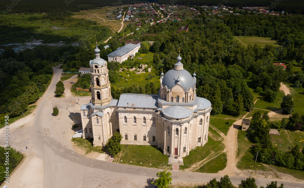 Peculiar architecture of Trinity Cathedral in Gus-Zhelezny, combining ...