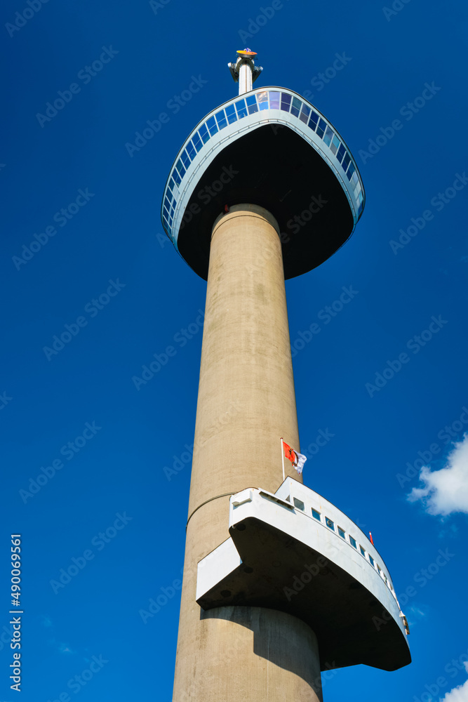 Rotterdam, Netherlands - May 14, 2017: Euromast is 185 m observation ...