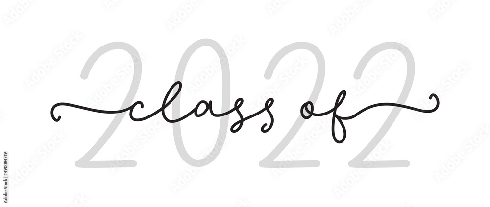 CLASS OF 2022. Graduation logo for high school, college graduate ...
