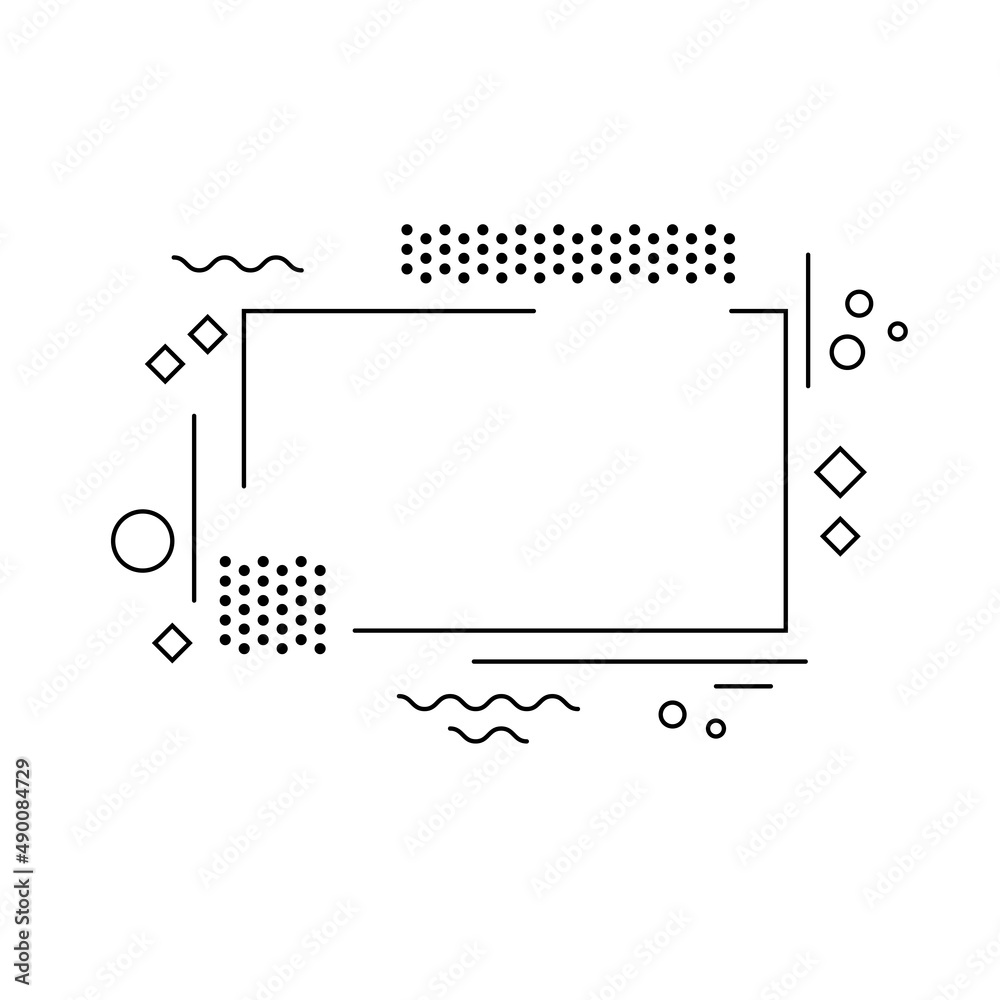 Abstract, trendy, creative text frame, simple, modern graphic design ...