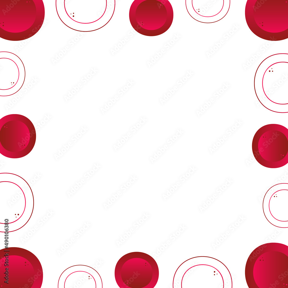 Red blood cells, erythrocytes vector square frame, border for blood ...