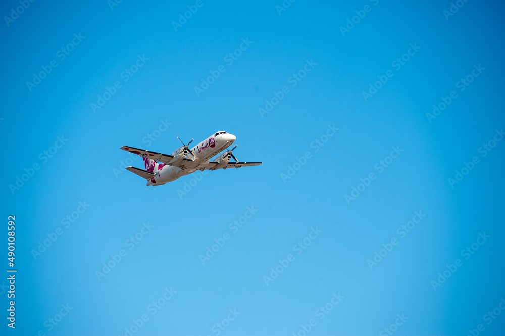 Saab 340A turboprop aircraft with registration SP-KPC, operated by ...