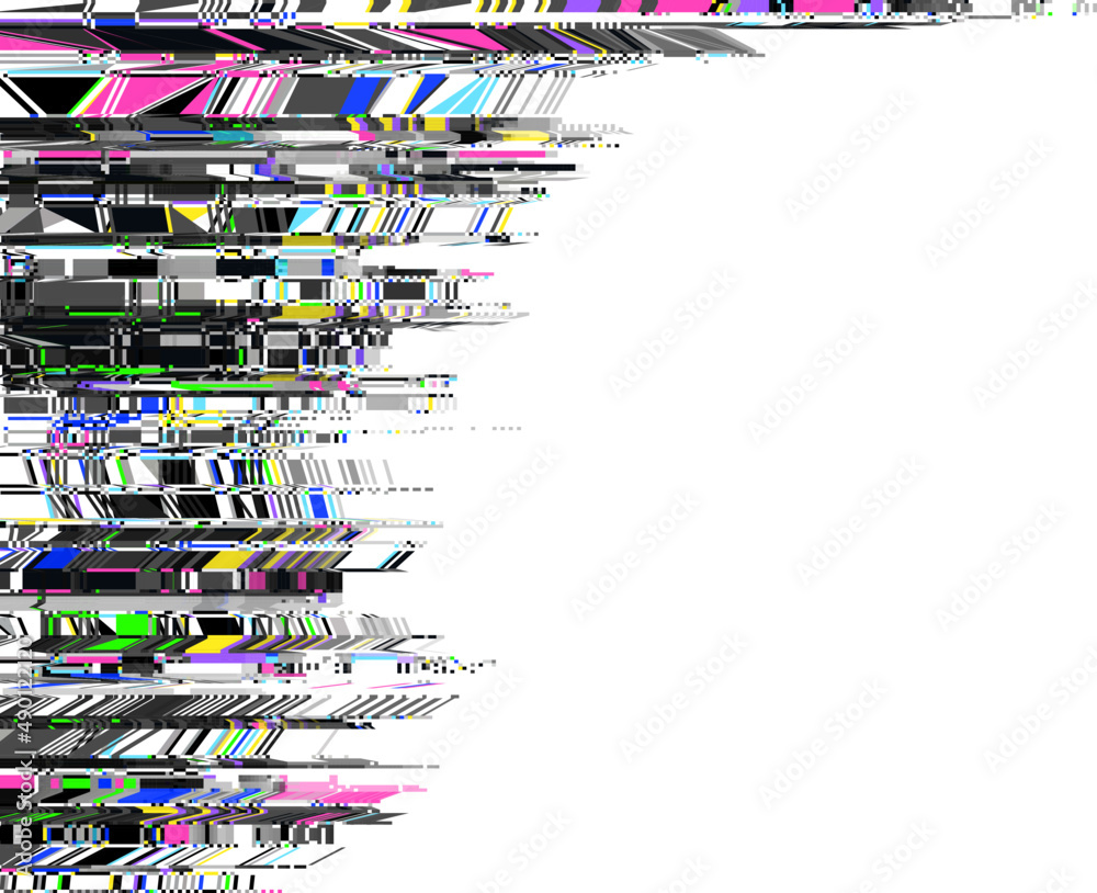 Glitch frame. Display error background. Glitch screen border. Computer ...