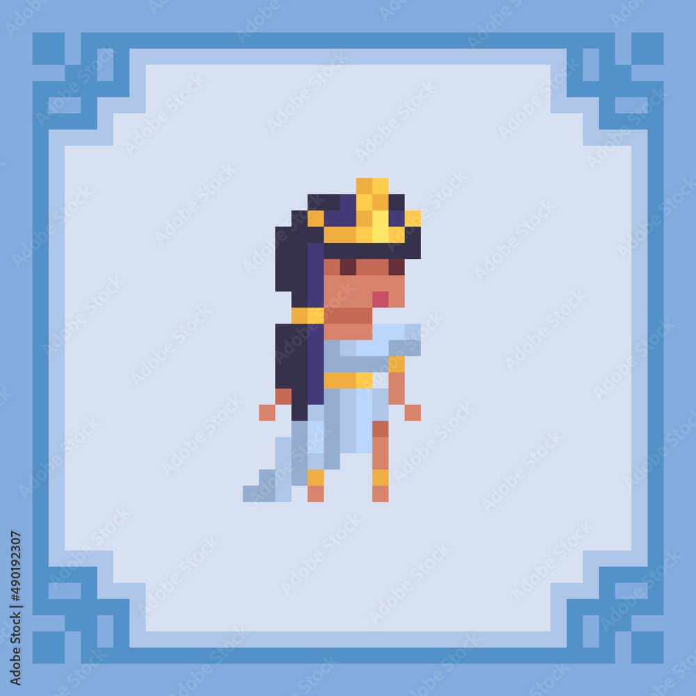 Ancient Greek Goddess. Pixel art character. Vector illustration Stock ...