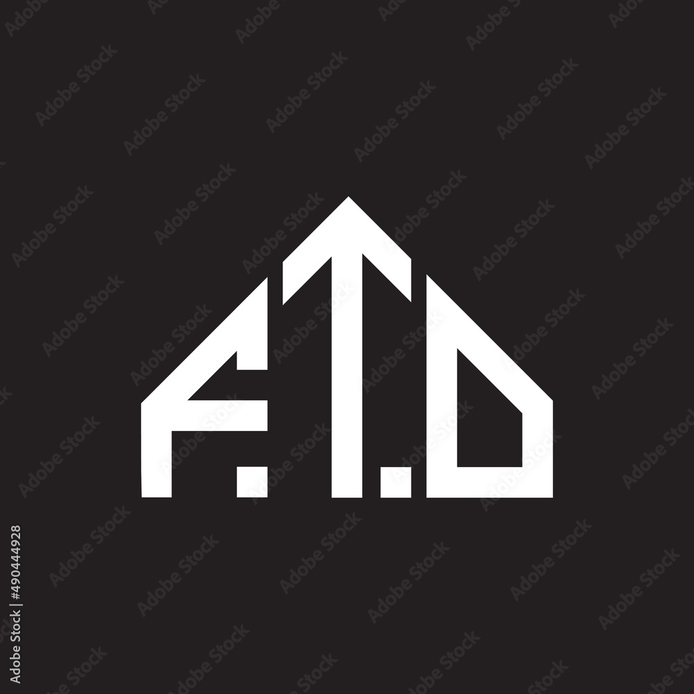 FTO letter logo design on black background. FTO creative initials ...