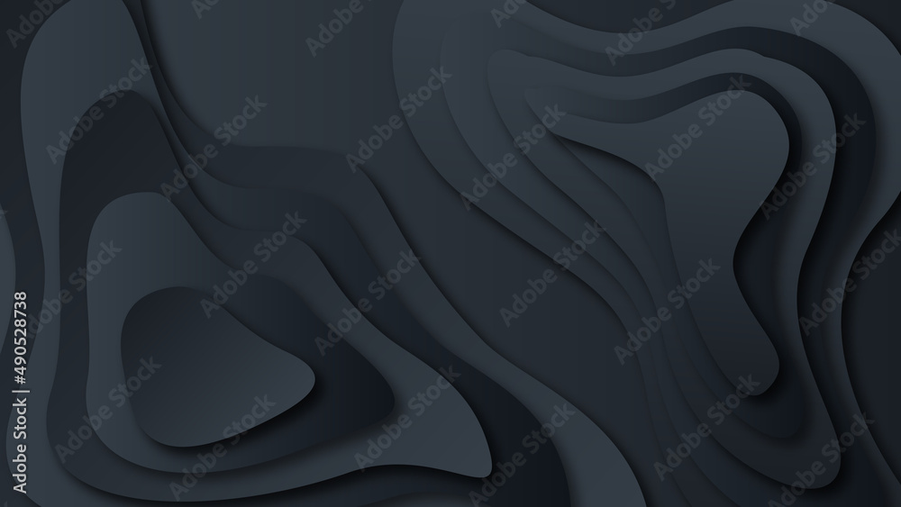 Modern dark black abstract presentation background. Vector illustration ...