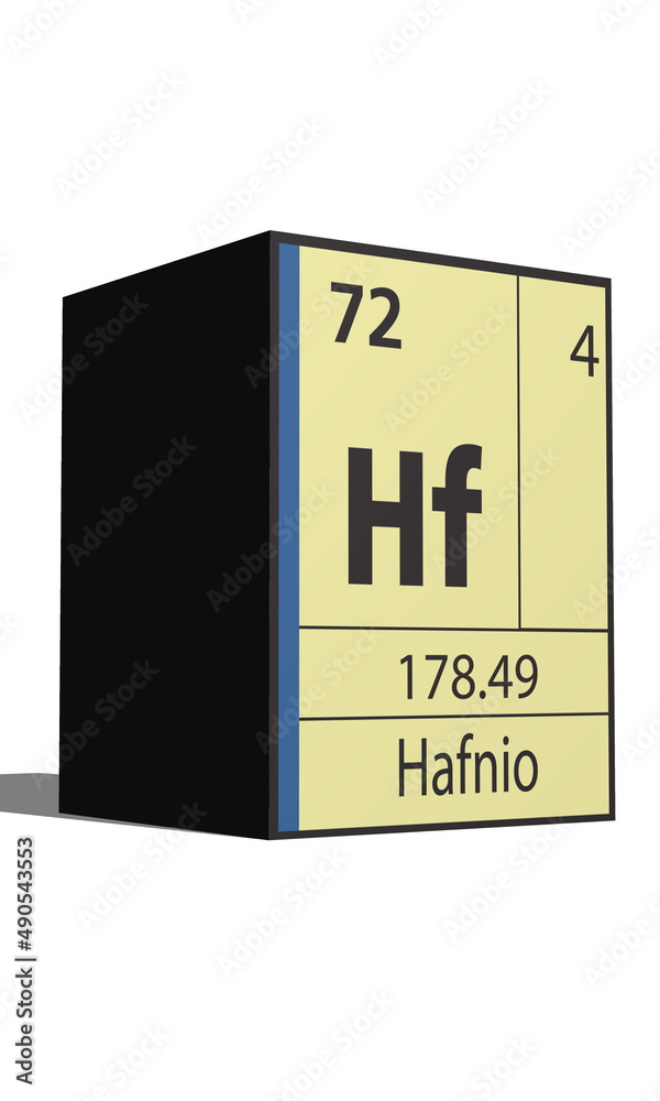 Hafnio, Elementos de la tabla periódica Stock Illustration | Adobe Stock