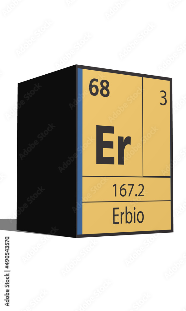 Erbio, Elementos de la tabla periódica Stock Illustration | Adobe Stock