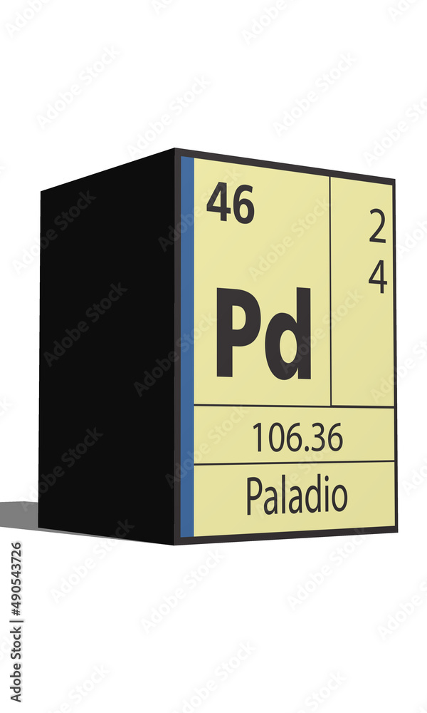 Paladio, Elementos de la tabla periódica Stock Illustration | Adobe Stock