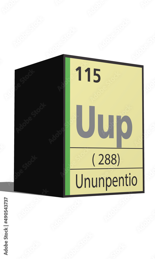Ununpentio, Elementos de la tabla periódica Stock Illustration | Adobe ...