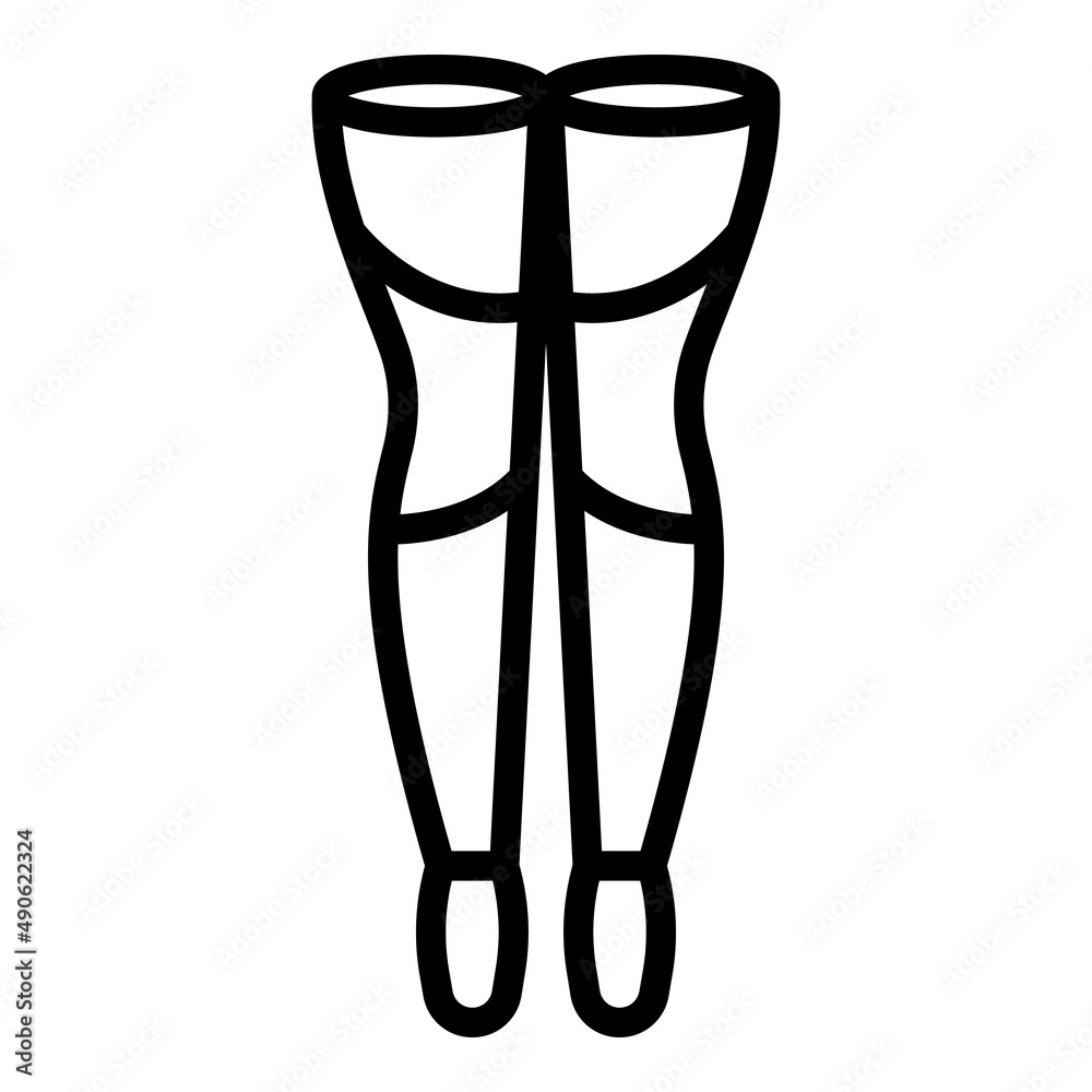 Stockings circulation icon outline vector. Compression stocking. Woman ...